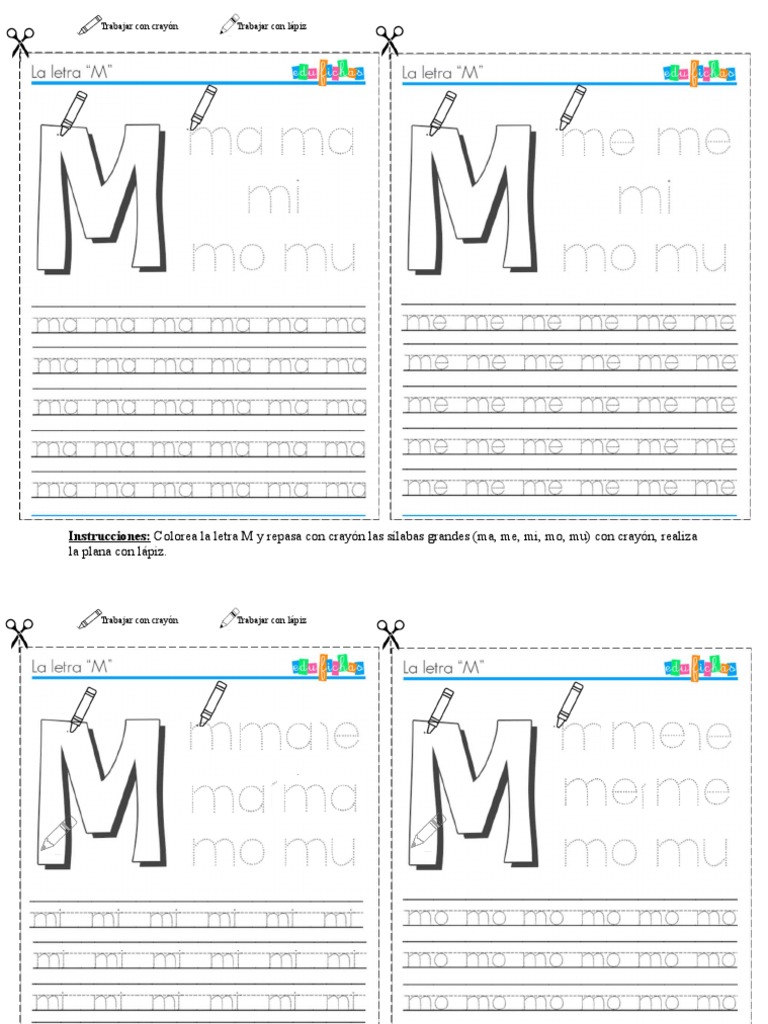 Cuadernillo de Sílabas Letra M | PDF