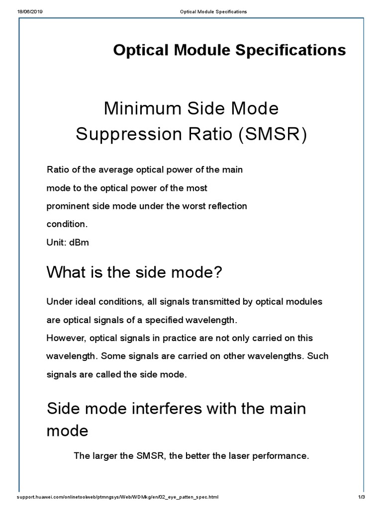 3-Optical Module Specifications | PDF
