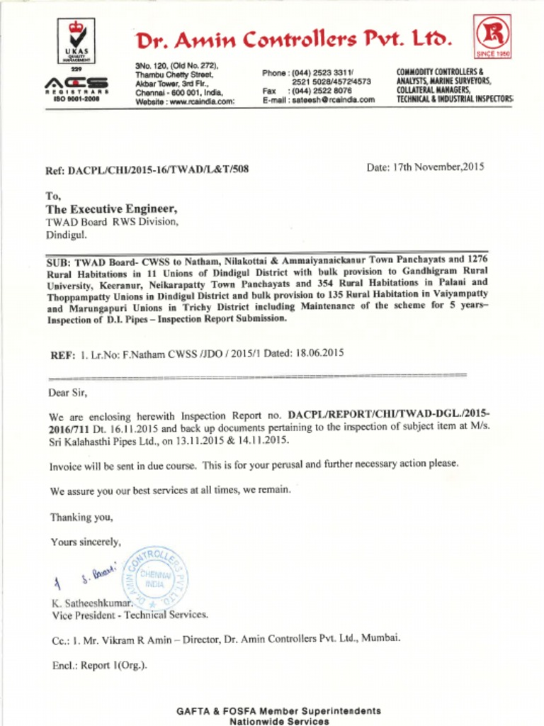 711 - TWAD DGL - SPL - DI Report | PDF