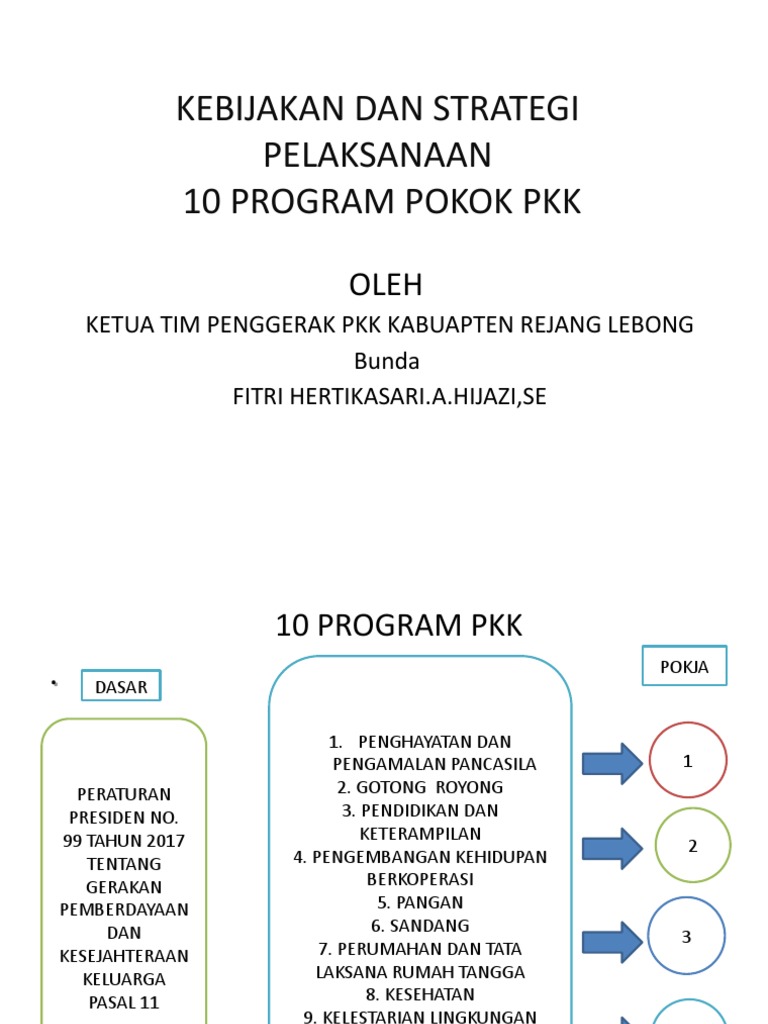 Kebijakan Dan Strategi Pelaksanaan 10 Program Pokok PKK | PDF