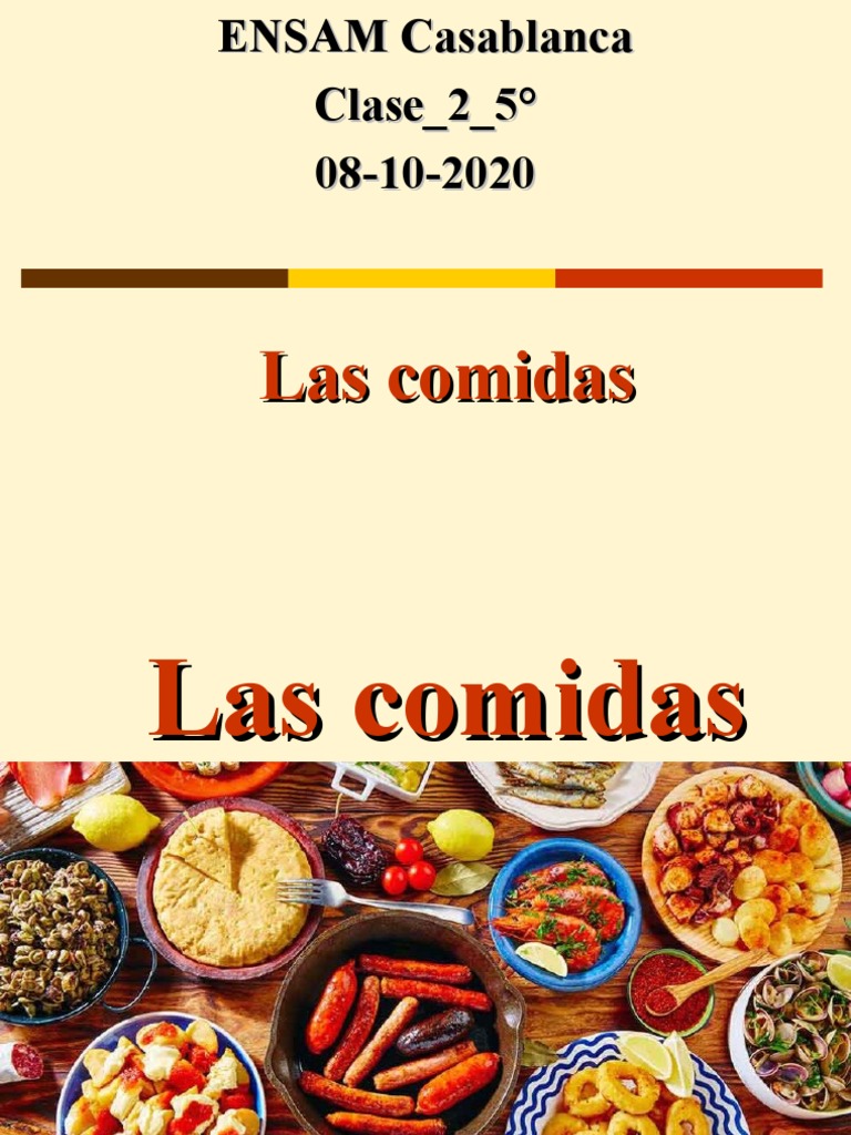 Spanish Comidas | PDF | Comida y bebida | Alimentos