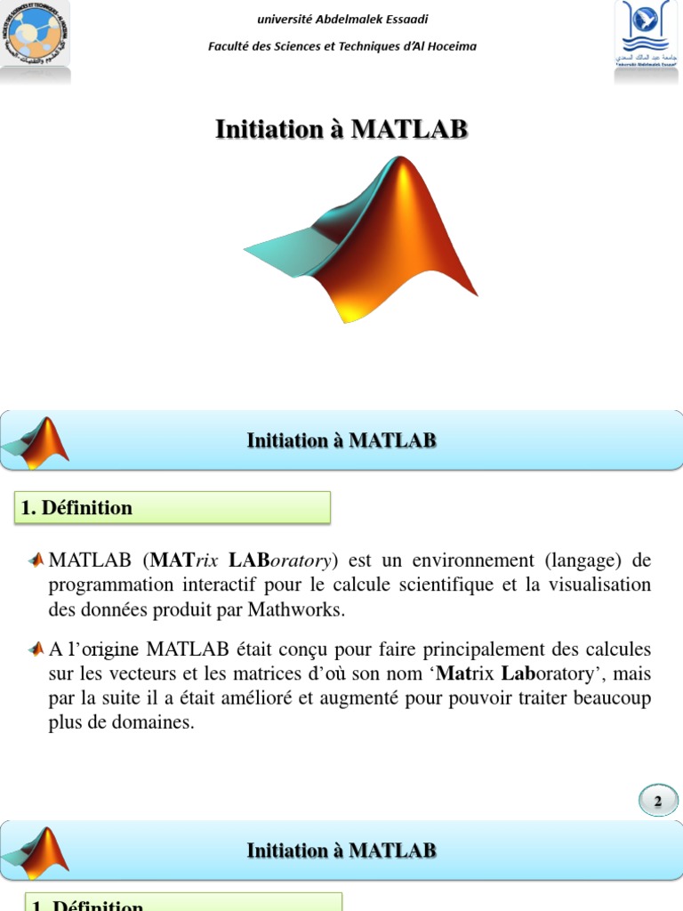 Cours Matlab | PDF | MATLAB | Matrice (Mathématiques)