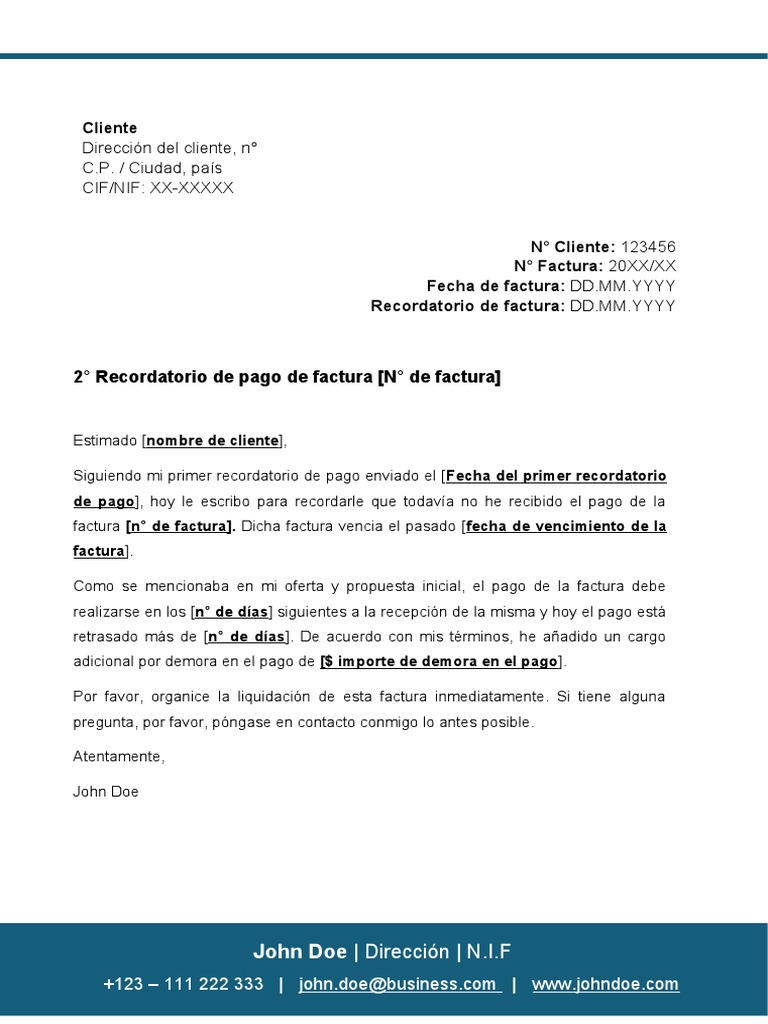 Carta De Recordatorio De Pago Qué Es Recordatorio De Pagos? Mejores