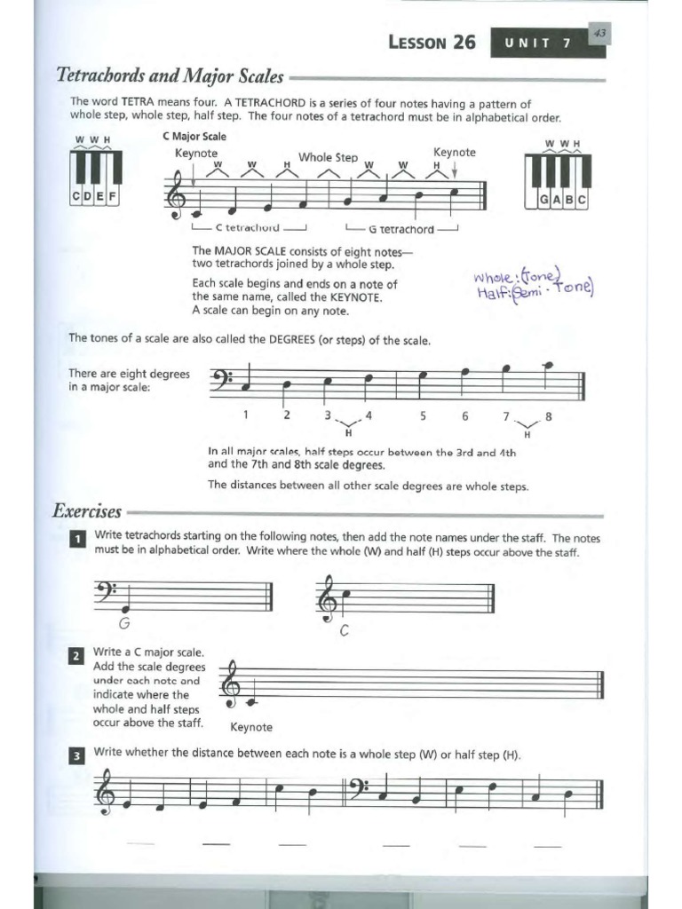 Tetra Chords Major Scales | PDF