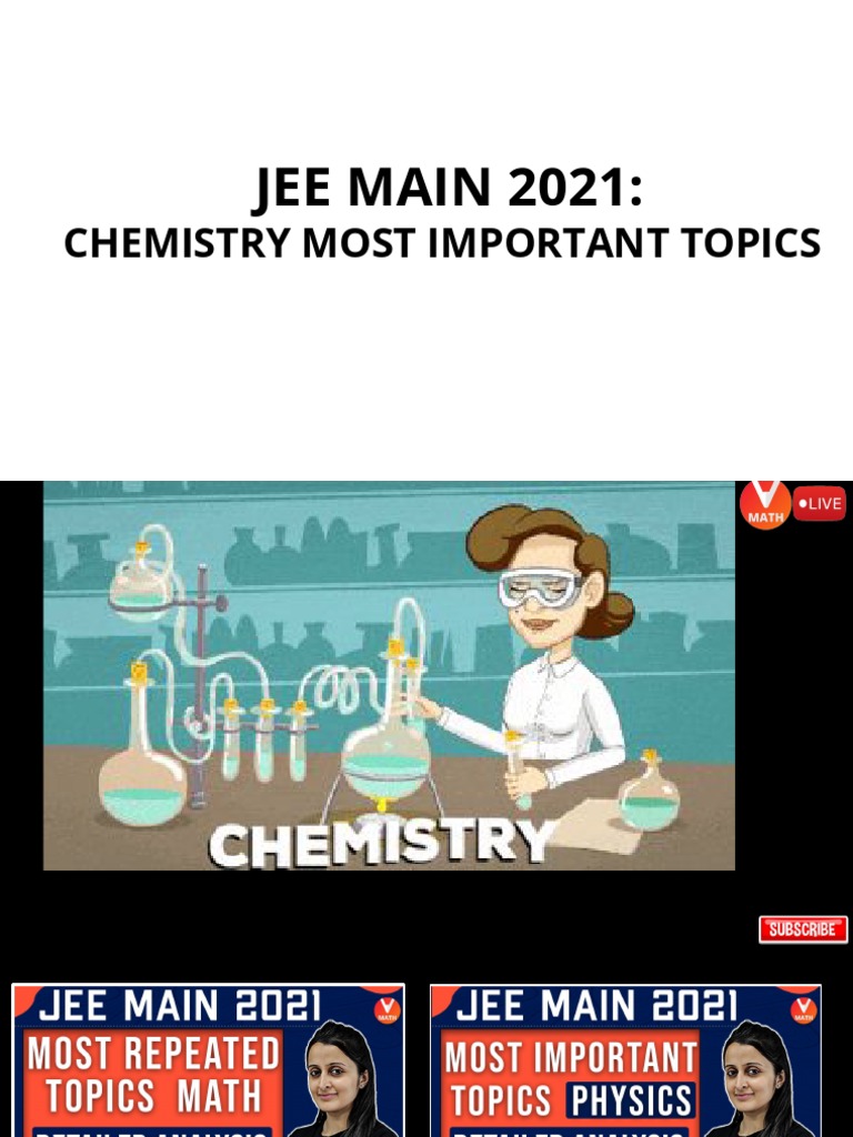 Most Important Chemistry Topics for JEE Main 2021 Based on Previous ...