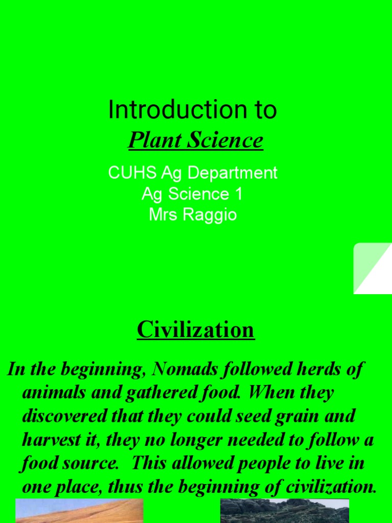 Intro To Plant Science | PDF | Seed | Perennial Plant