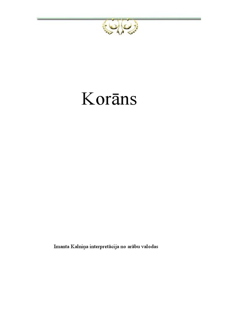 Imanta Kalnina Korana Tulkojums | PDF