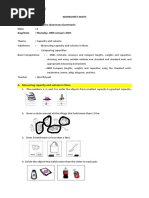 Volume and Capacity Grade 5 Worksheet 1 | PDF