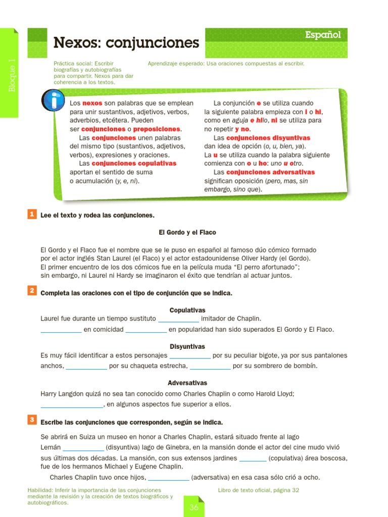 Conjunciones Y Preposiciones Pdf Unidades Semánticas Mecánica Del