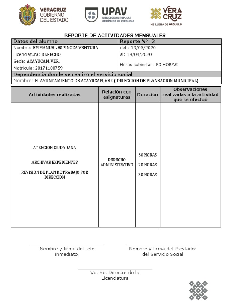 Reporte Mensual 2 | PDF