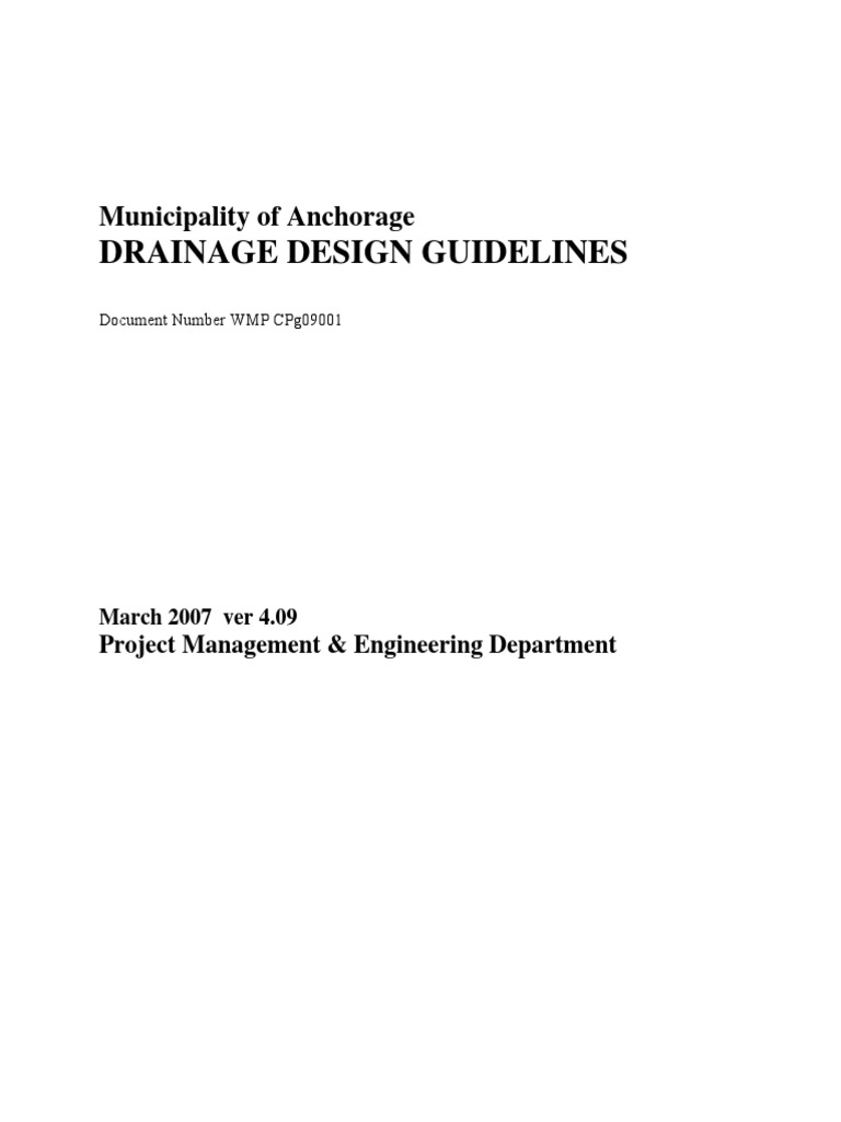 Anchorage Drainage Design Guide | PDF | Surface Runoff | Stream