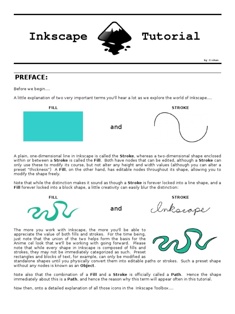 Inkscape Tutorial: Preface | PDF