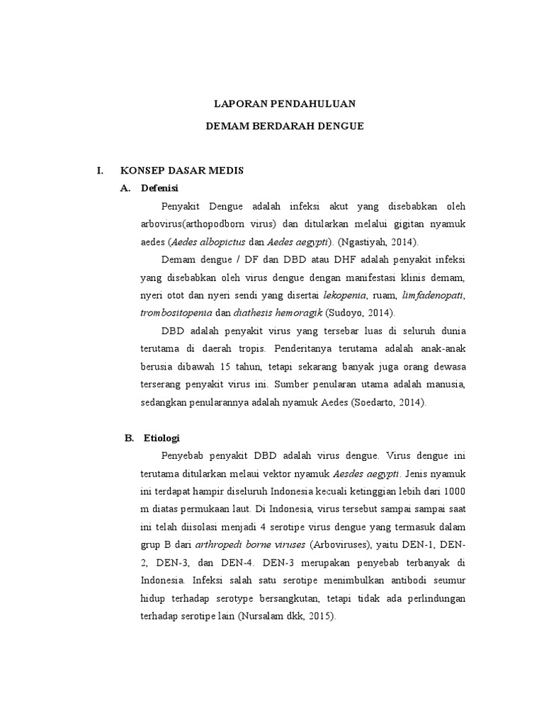 Laporan - Pendahuluan DBD | PDF