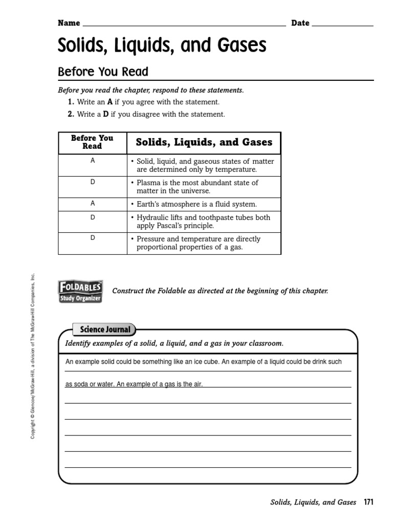 CH 14 Science Note Book | PDF | Gases | Liquids