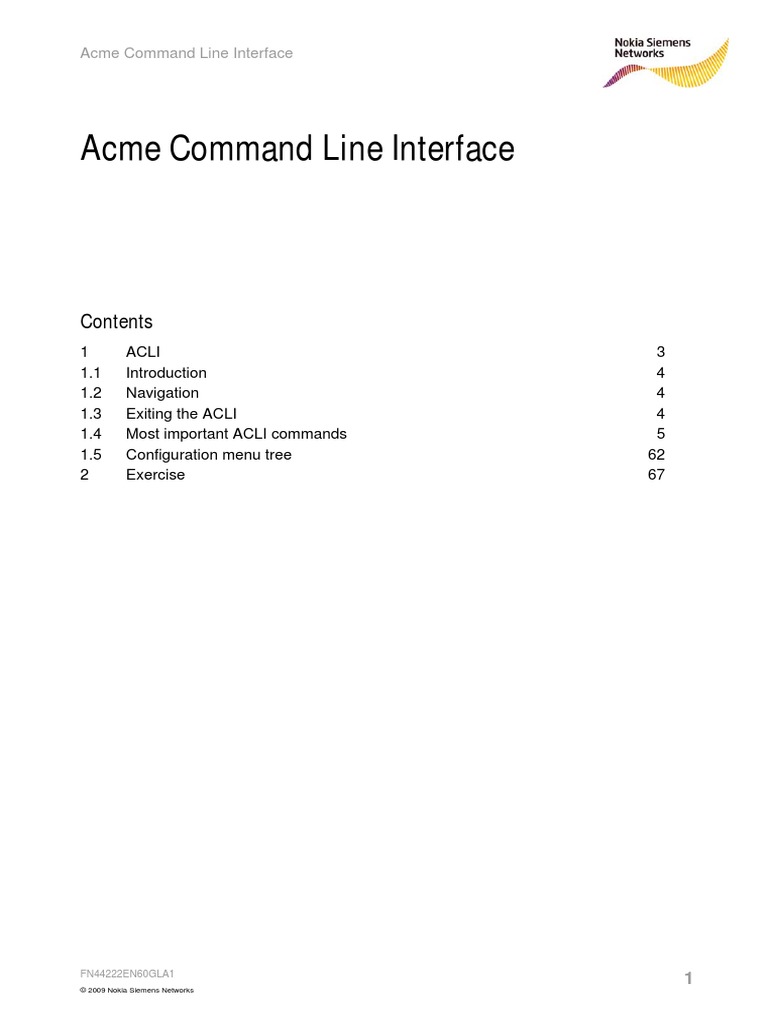 ACME Command Line Interface Training | PDF | Session Initiation ...