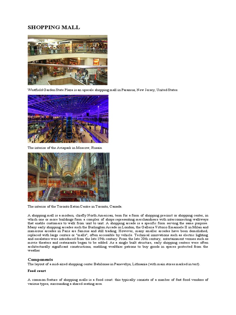 Mall Design Pdf Shopping Mall Traffic