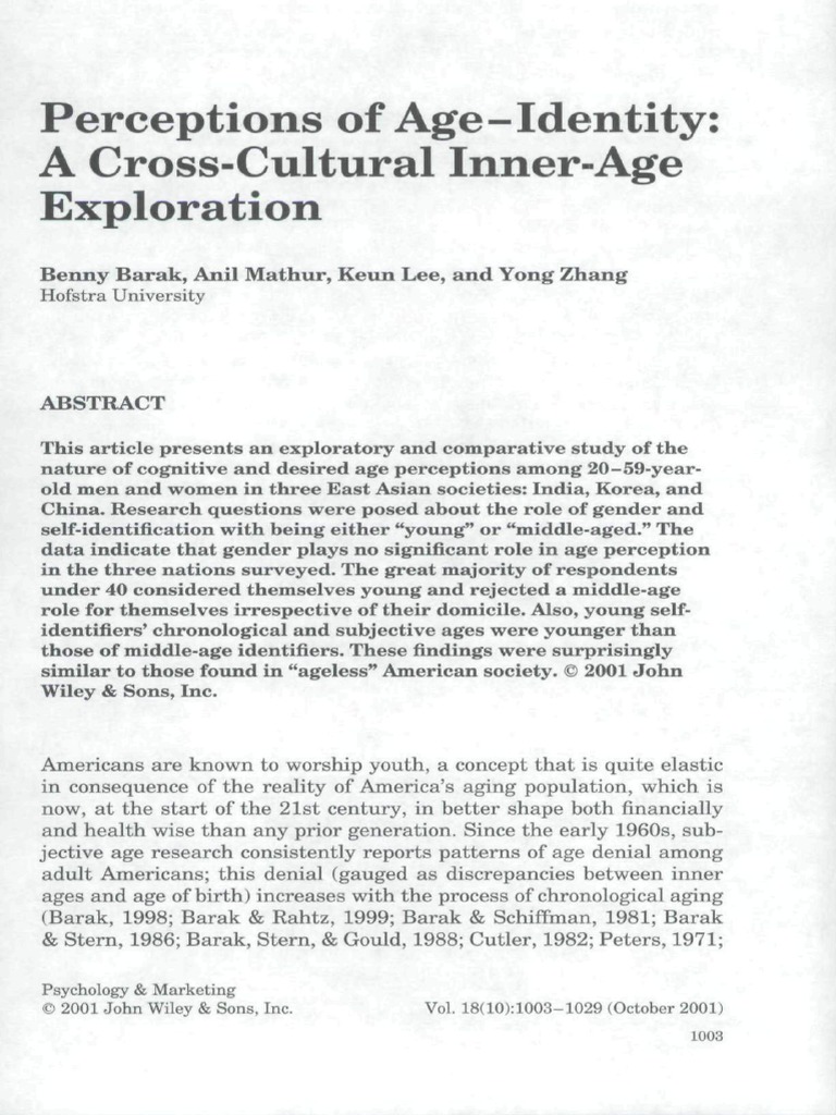 Barak - Perception of Age-Identity-A Cross-Cultural Inner-Age ...