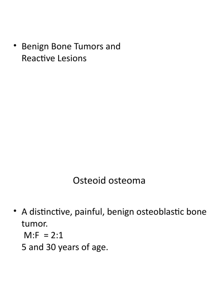 Benign Bone Tumors and Reactive Lesions | PDF | Bone | Skeletal System