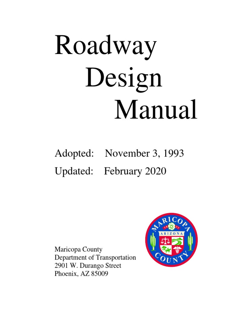 MCDOT Roadway Design Manual | PDF | National Environmental Policy Act ...