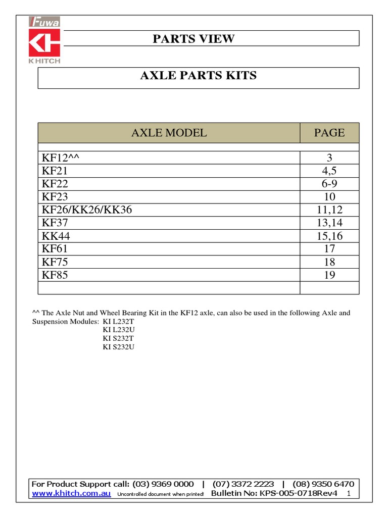 Parts View-Axle Kit | PDF | Axle | Anti Lock Braking System