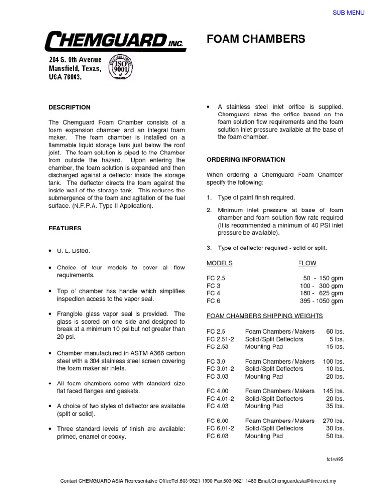 Foam Chambers: Description | PDF | Foam | Flow Measurement