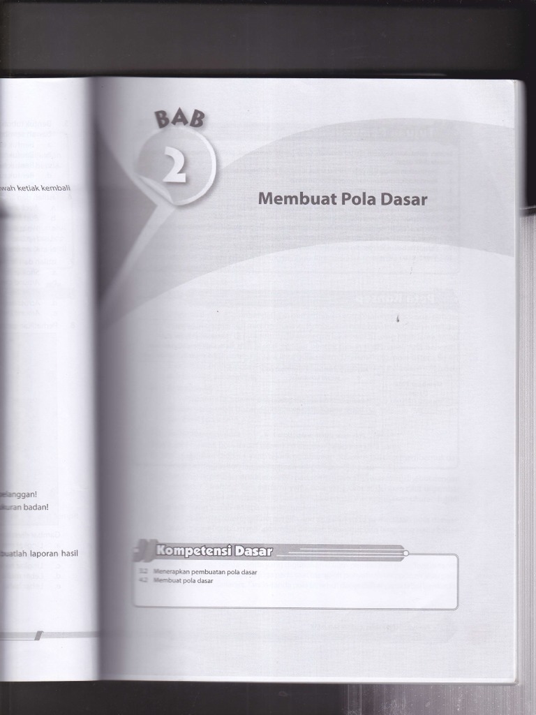 Pembuatan Pola Dasar Busana Kelas X | PDF