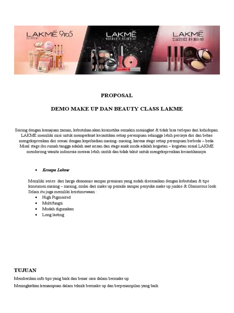 Proposal BC & Demo Make Up-1 | PDF | Bisnis