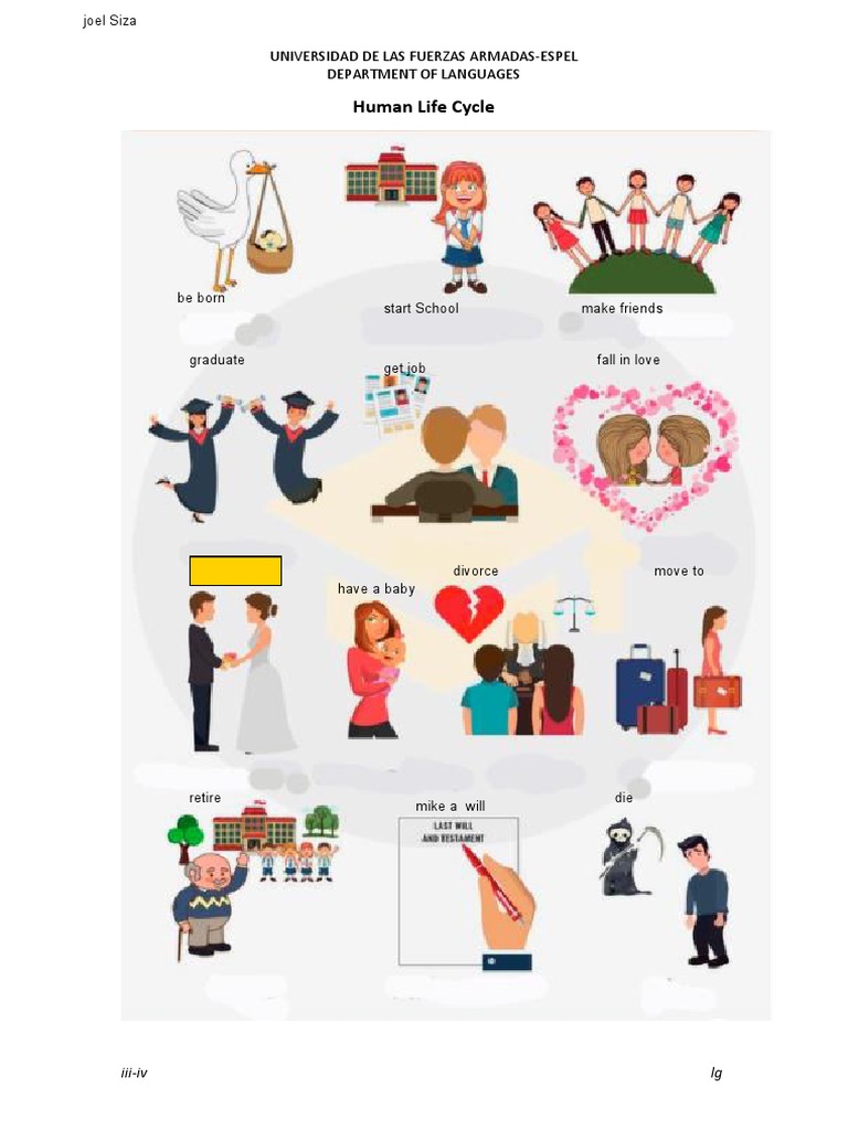U4 - Vocabulary Human Life Cycle | PDF