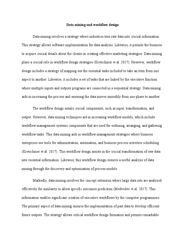 Data Mining and Workflow Design | PDF | Workflow | Data Mining