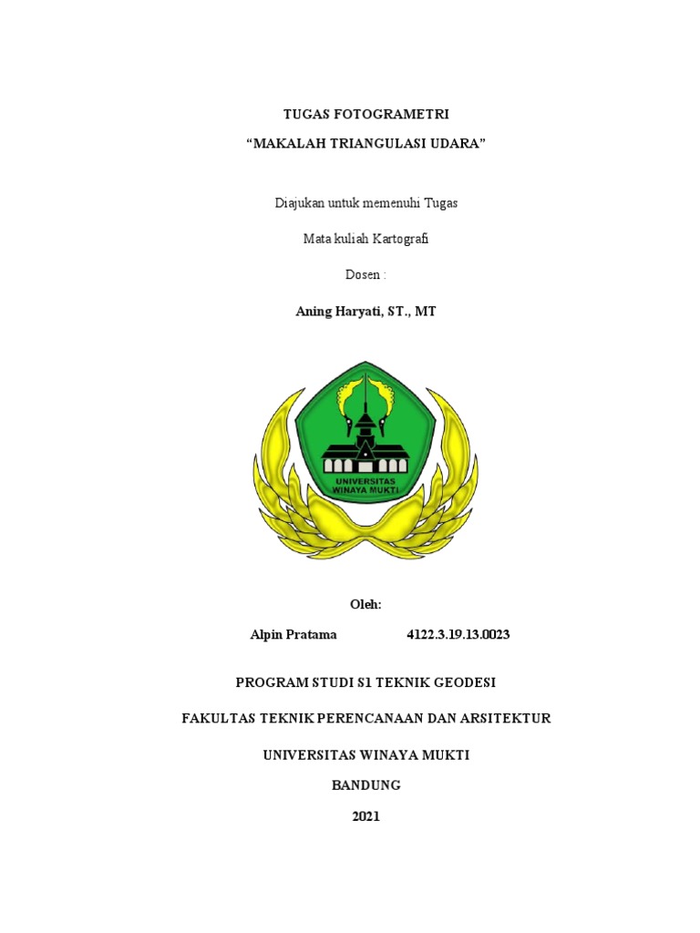 Metode Triangulasi Udara dalam Fotogrametri | PDF