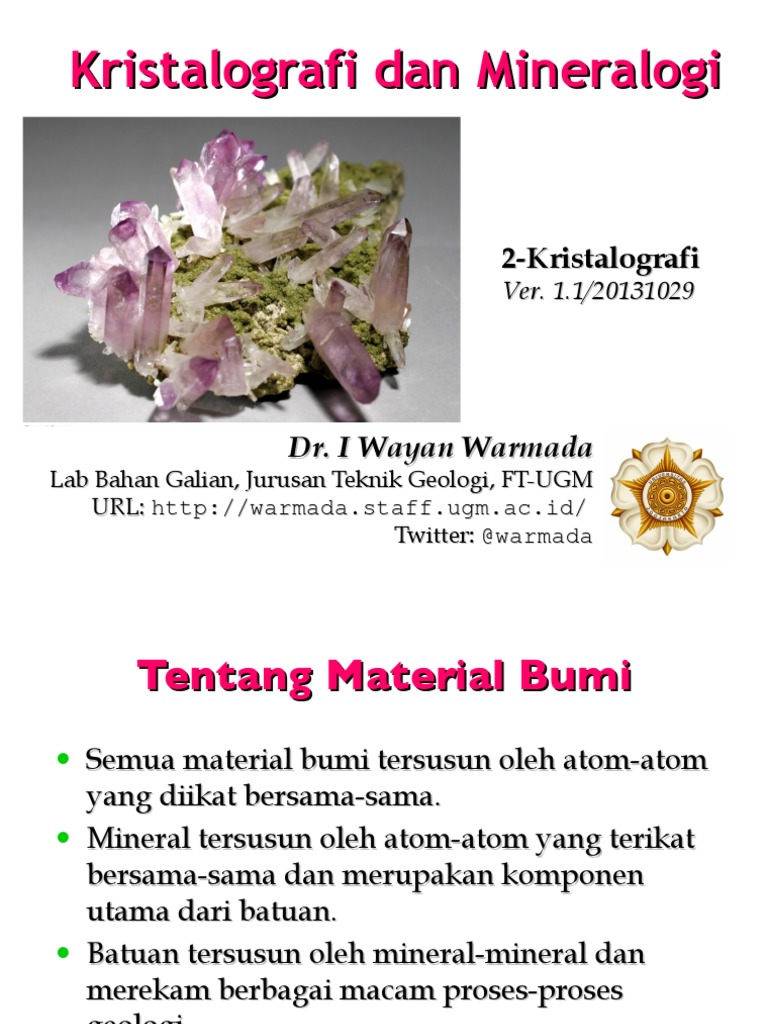 Kristalografi Dan Mineralogi | PDF
