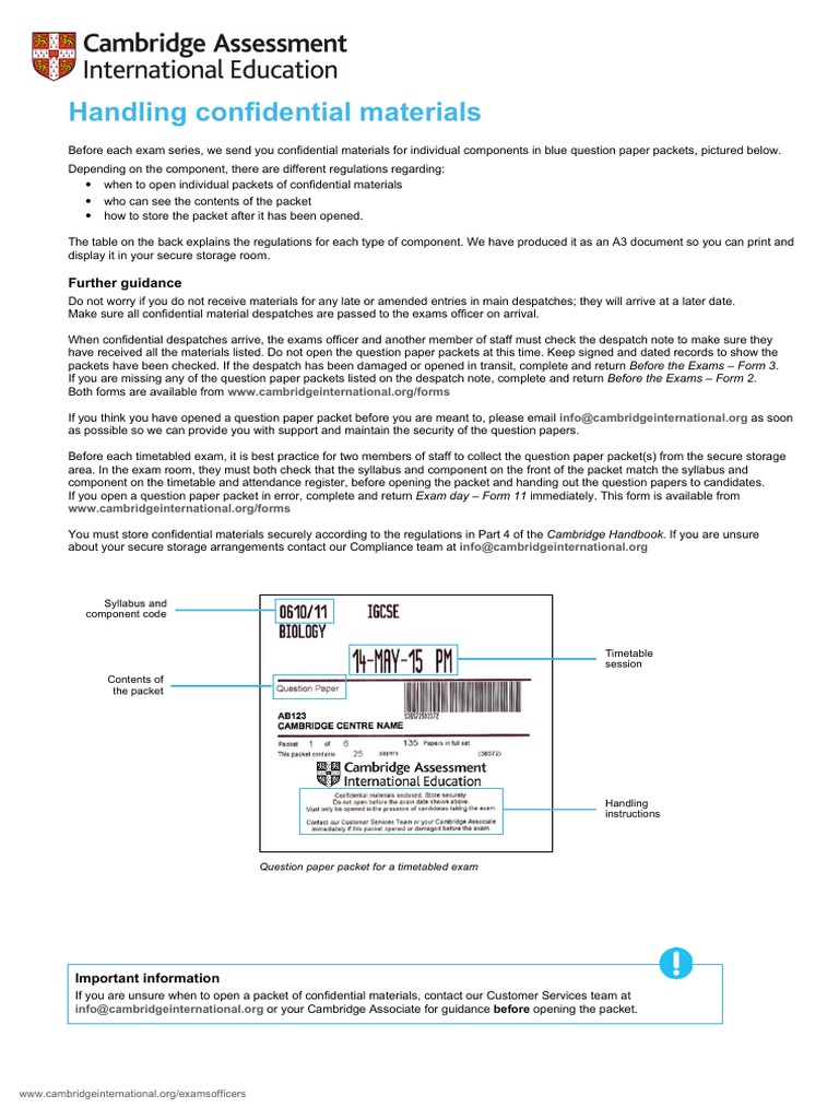 Handling Confidential Materials: Further Guidance | PDF | Test ...