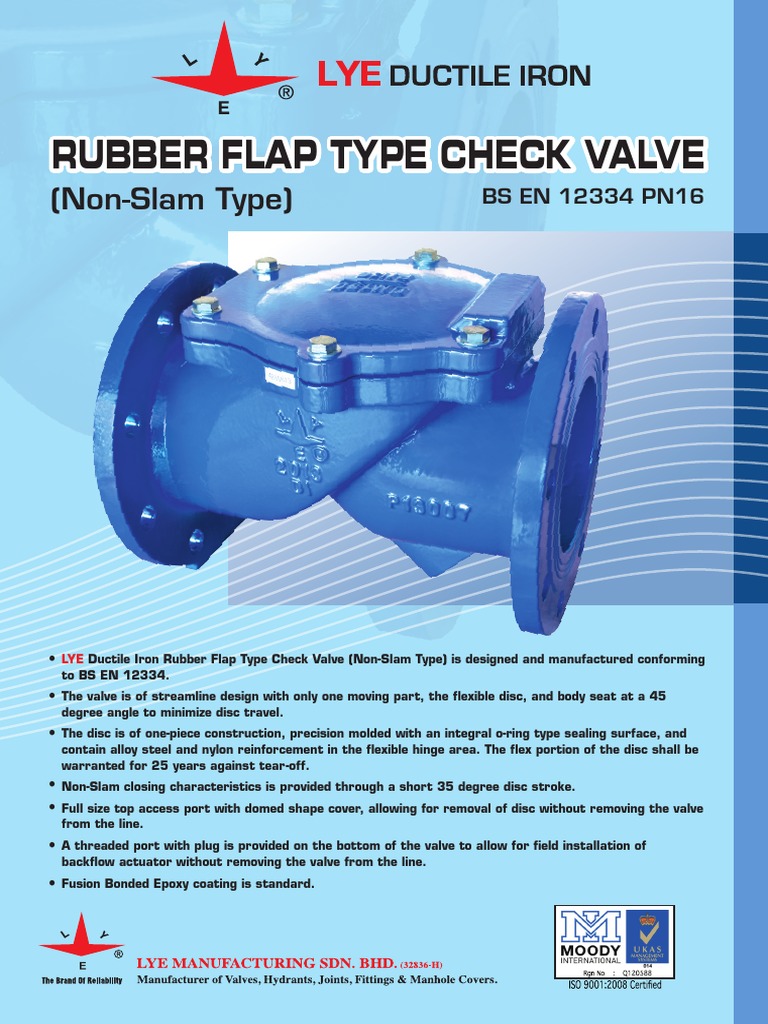 RUBBER FLAP TYPE CHECK VALVE-front-B | PDF