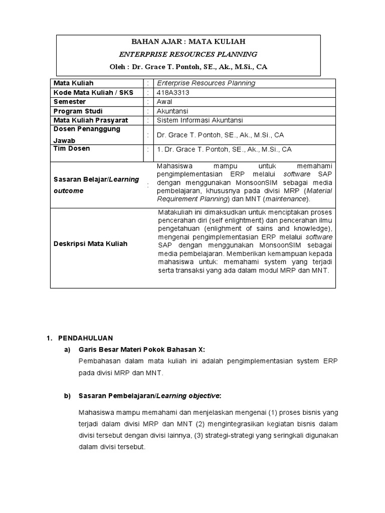 Modul - MRP - MNT | PDF