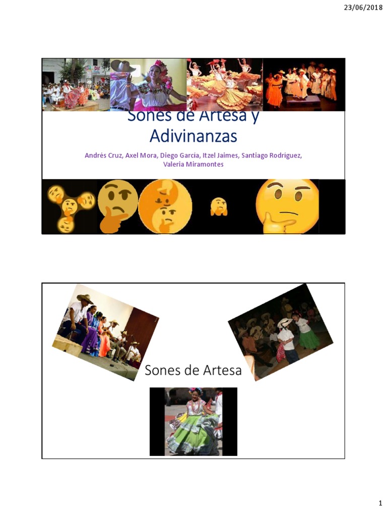 Sones de Artesa y Adivinanzas Mexicanas | PDF | Entretenimiento ...