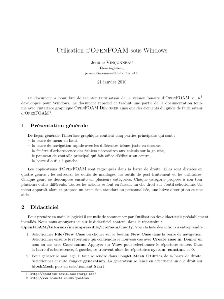 Openfoam | PDF | Bibliothèque logicielle | Fichier informatique