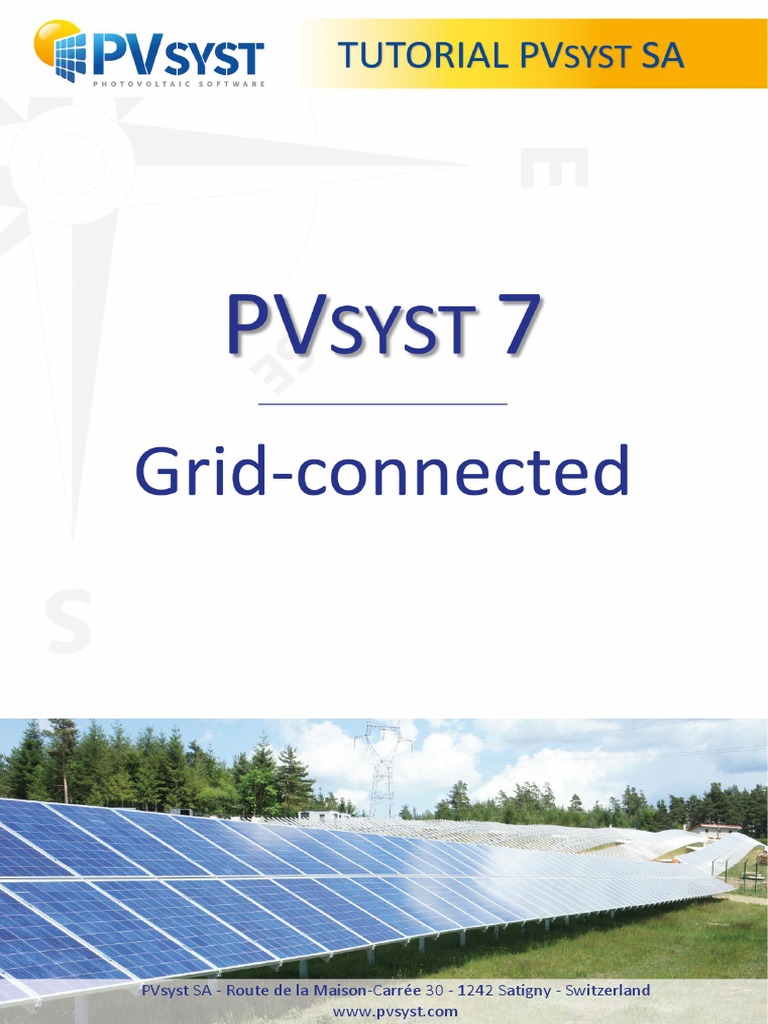 PVsyst Tutorials V7 Grid Connected | PDF | Photovoltaics | Photovoltaic System