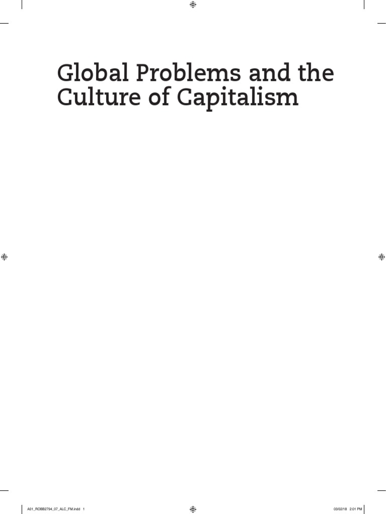 Global Problems and The Culture of Capitalism | PDF | Capitalism ...