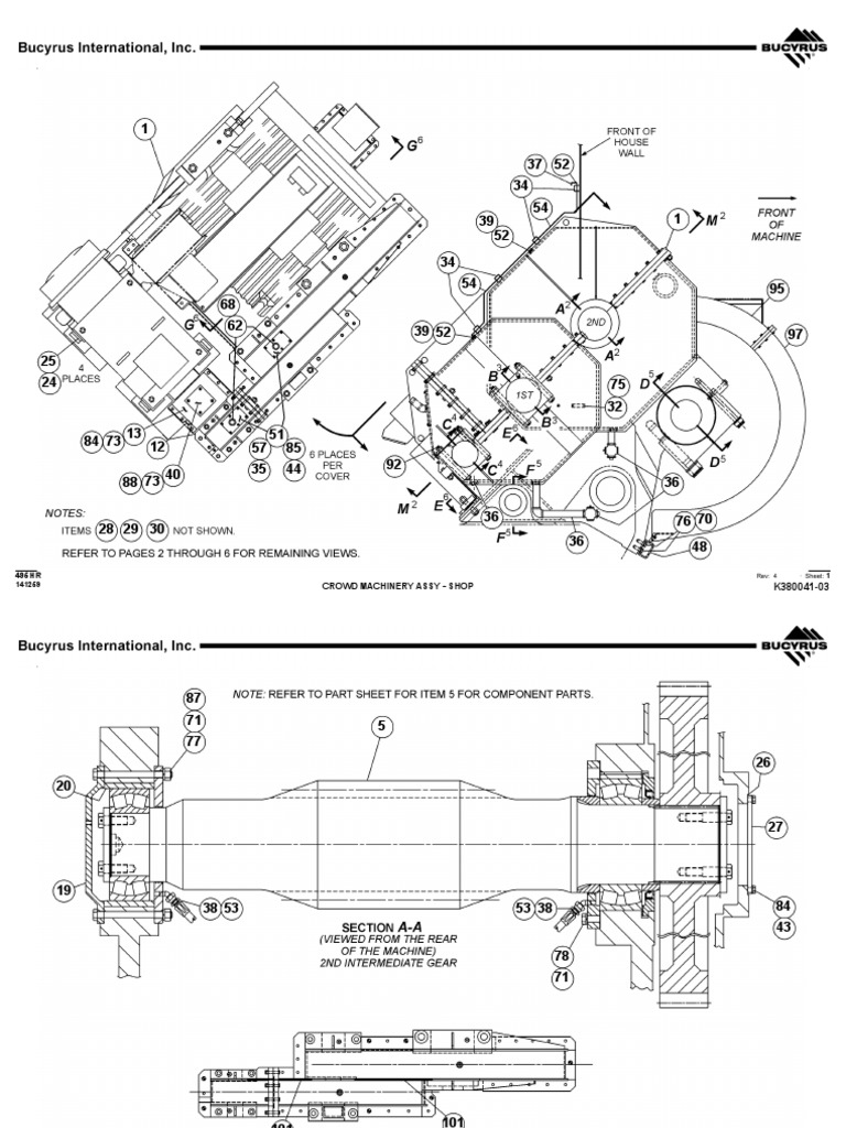 Bucyrus 495HR - Tx. Crowd | PDF | Washer (Hardware) | Screw