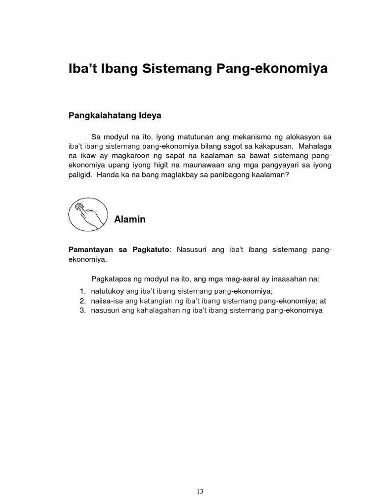 AP9 Q1 Mod3 Ibat Ibang Sistemang Pang Ekonomiya Version3 | PDF