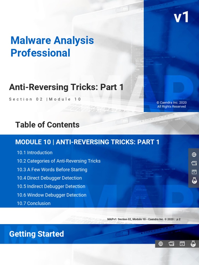 Malware Analysis Professional: Anti-Reversing Tricks: Part 1 | PDF ...