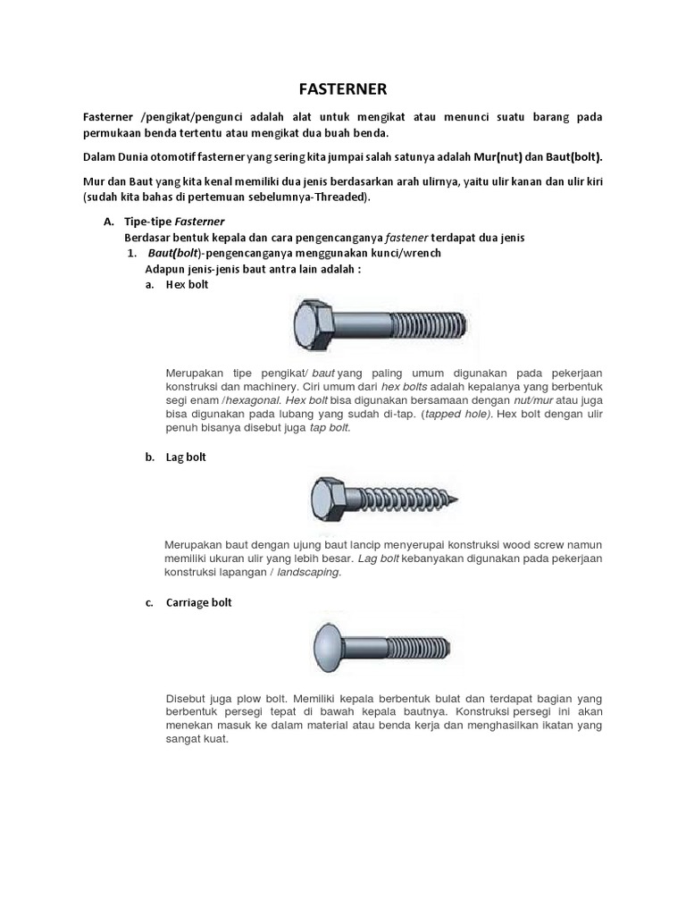 1b. Fastener | PDF | Griya & Taman | Seni