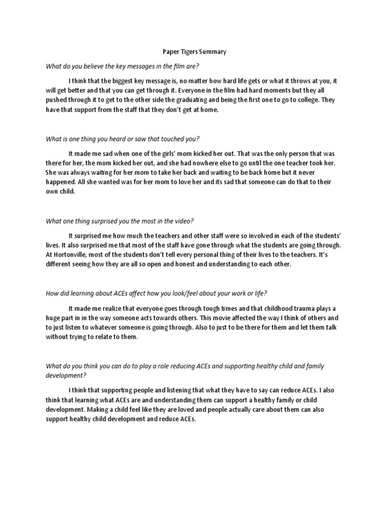 Paper Tigers Summary | PDF