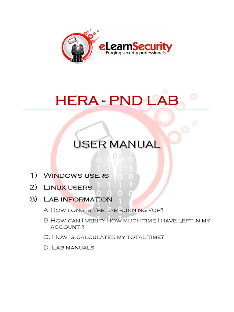 Hera - PND Lab: User Manual | Download Free PDF | Computer Security ...