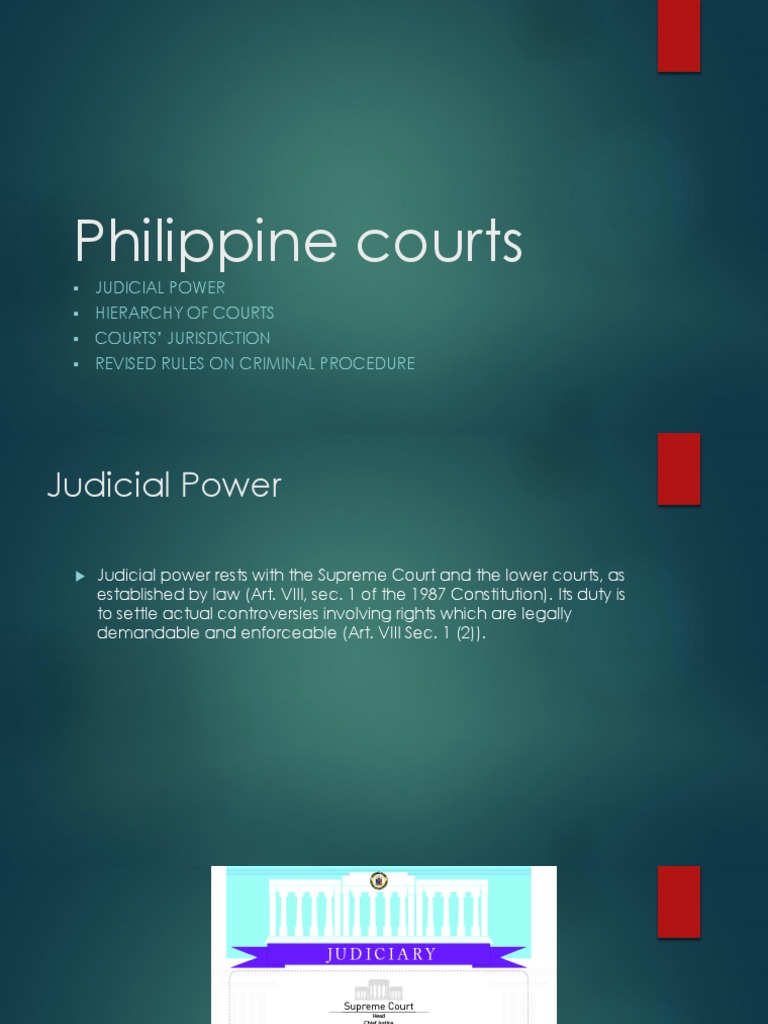 Philippine Courts: Jurisdiction & Procedures | PDF | Jurisdiction | Courts
