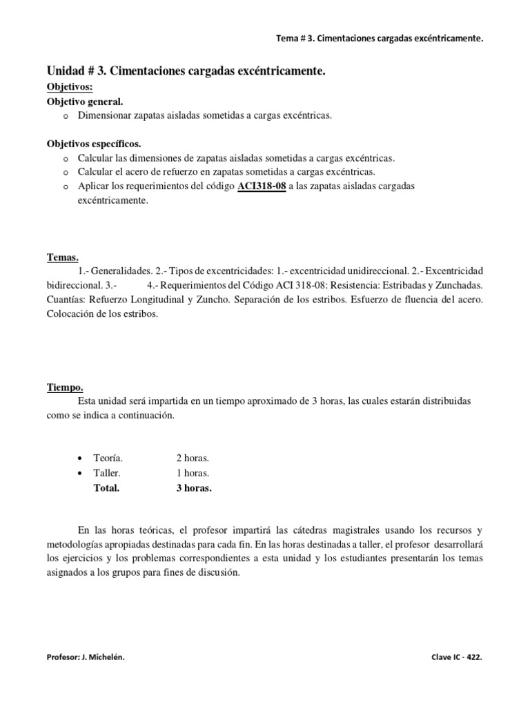 Cimentaciones Excéntricas: Diseño y Cálculo | PDF | Fundación ...