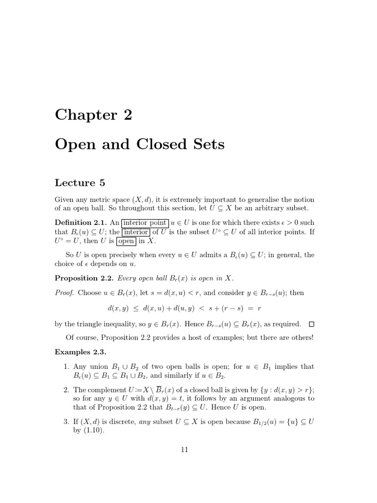 Open Set Pdf Metric Space Mathematical Objects 7212
