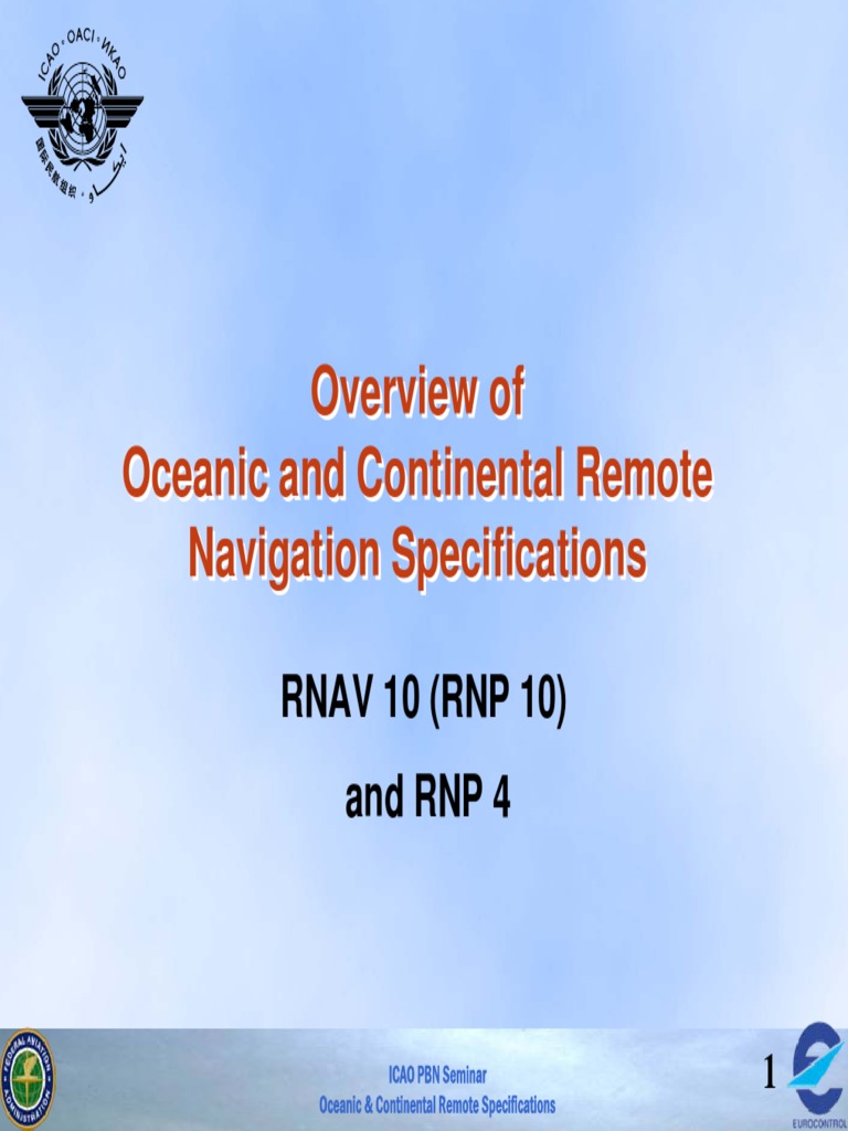 Overview of Oceanic and Continental Remote Navigation Specifications ...