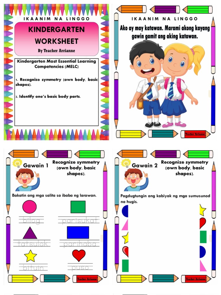 Kindergarten Worksheet Week 6 To 10 | PDF