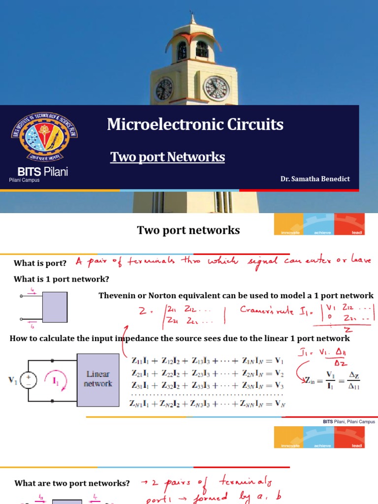 Lecture1-Two Port Network | PDF | Amplifier | Electronic Circuits